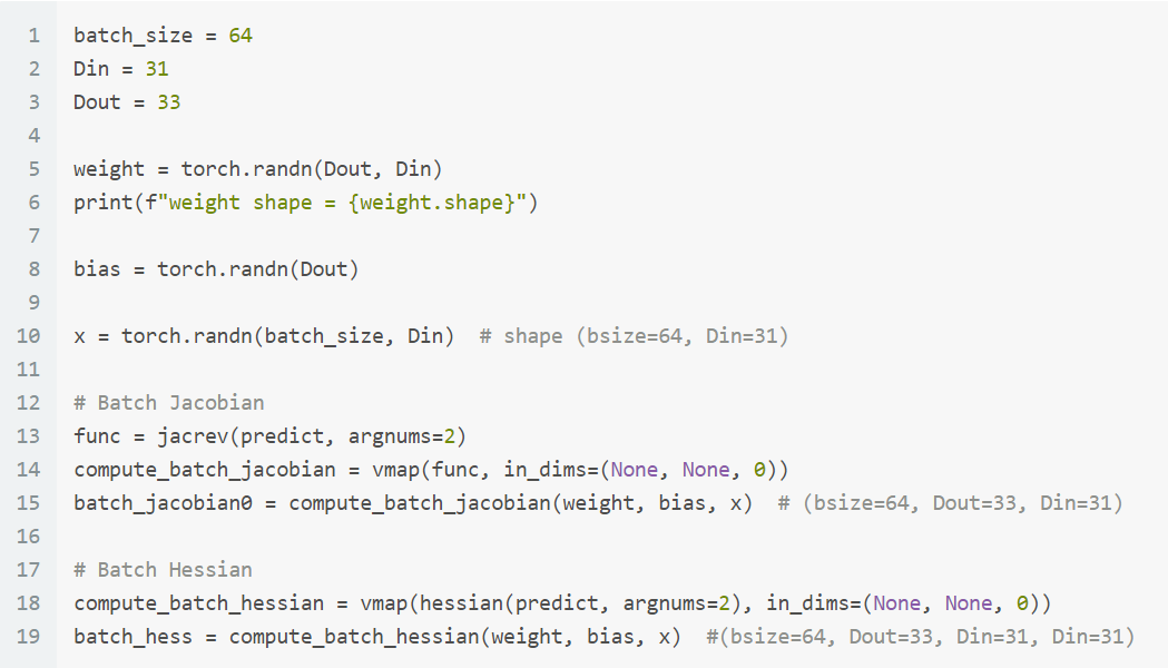 高效率計算 Jacobian, Hessian, VJP, JVP, HVP | 棒棒生